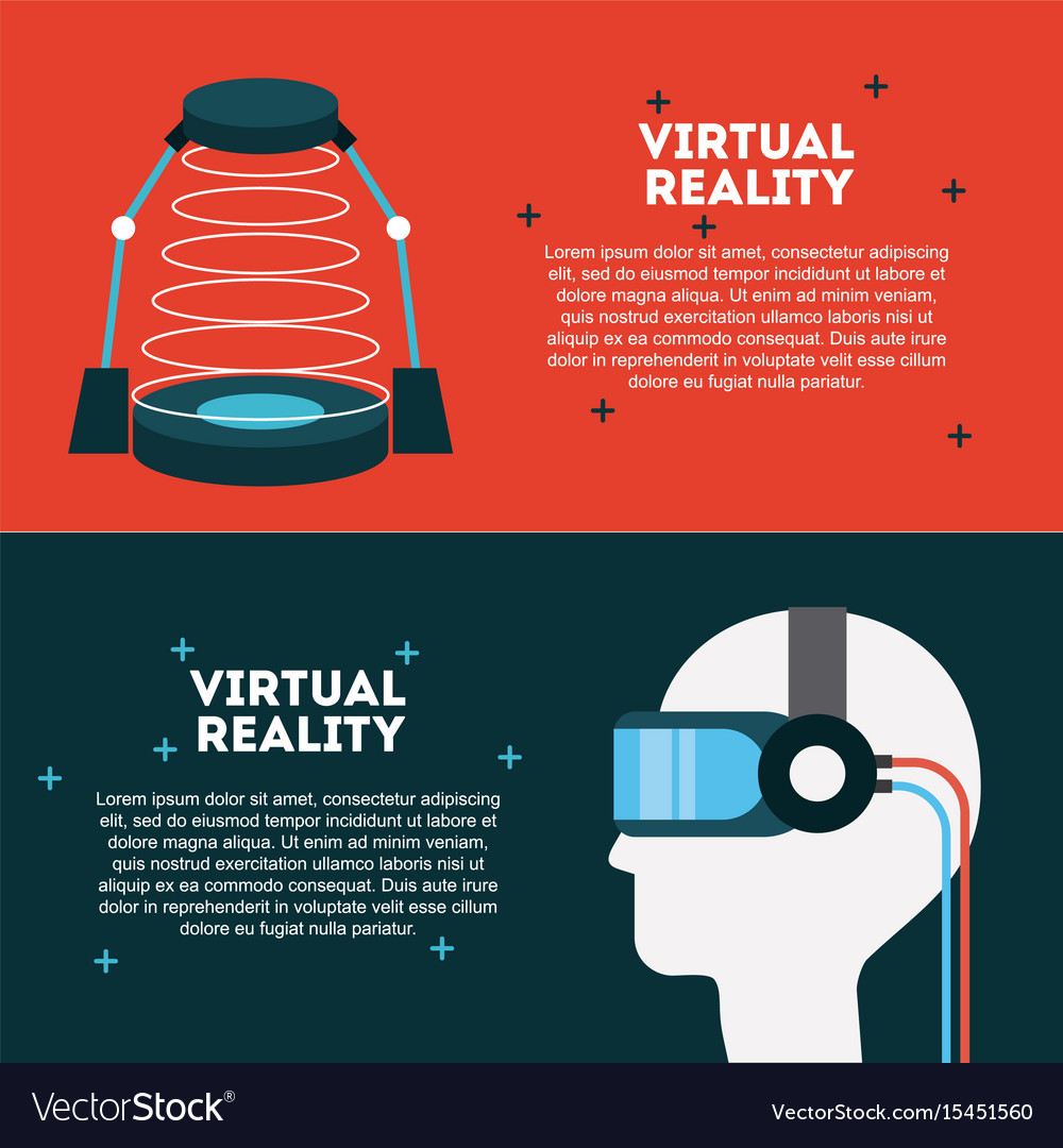 Virtual reality flat Royalty Free Vector Image Virtual reality flat Royalty Free Vector Image