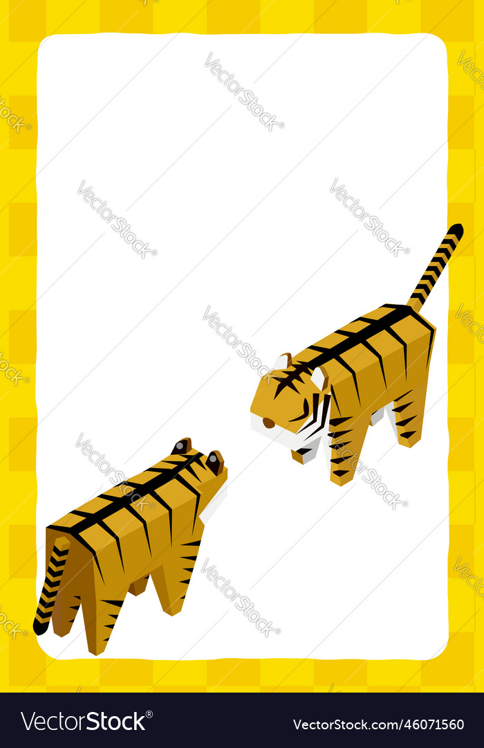 Year of the tiger new greeting card 2022 two Vector Image