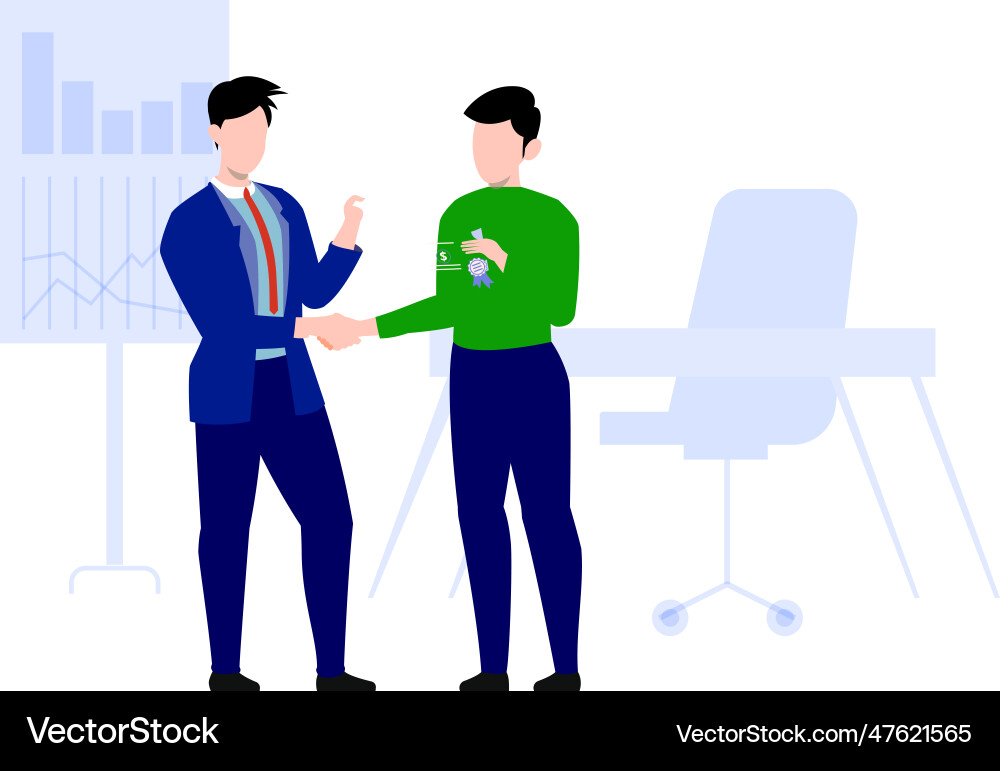 Boys made a deal Royalty Free Vector Image - VectorStock
