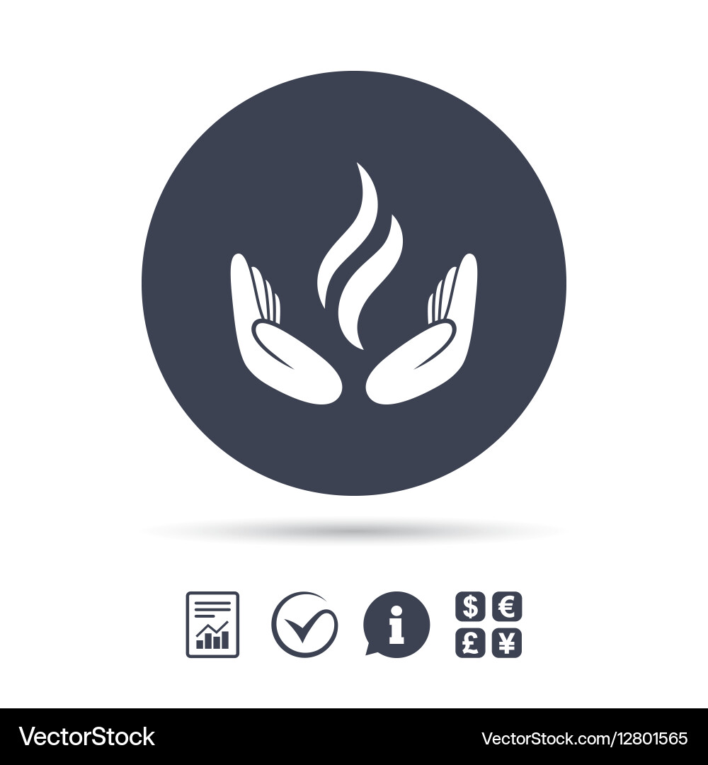 Energy hands sign icon power from symbol Vector Image