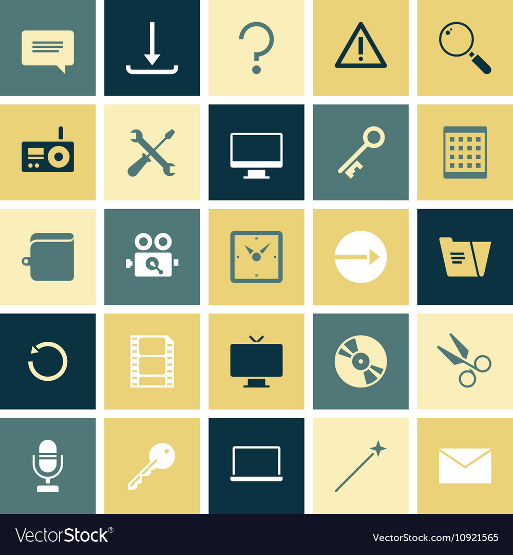 Flat design icons for user interface Royalty Free Vector