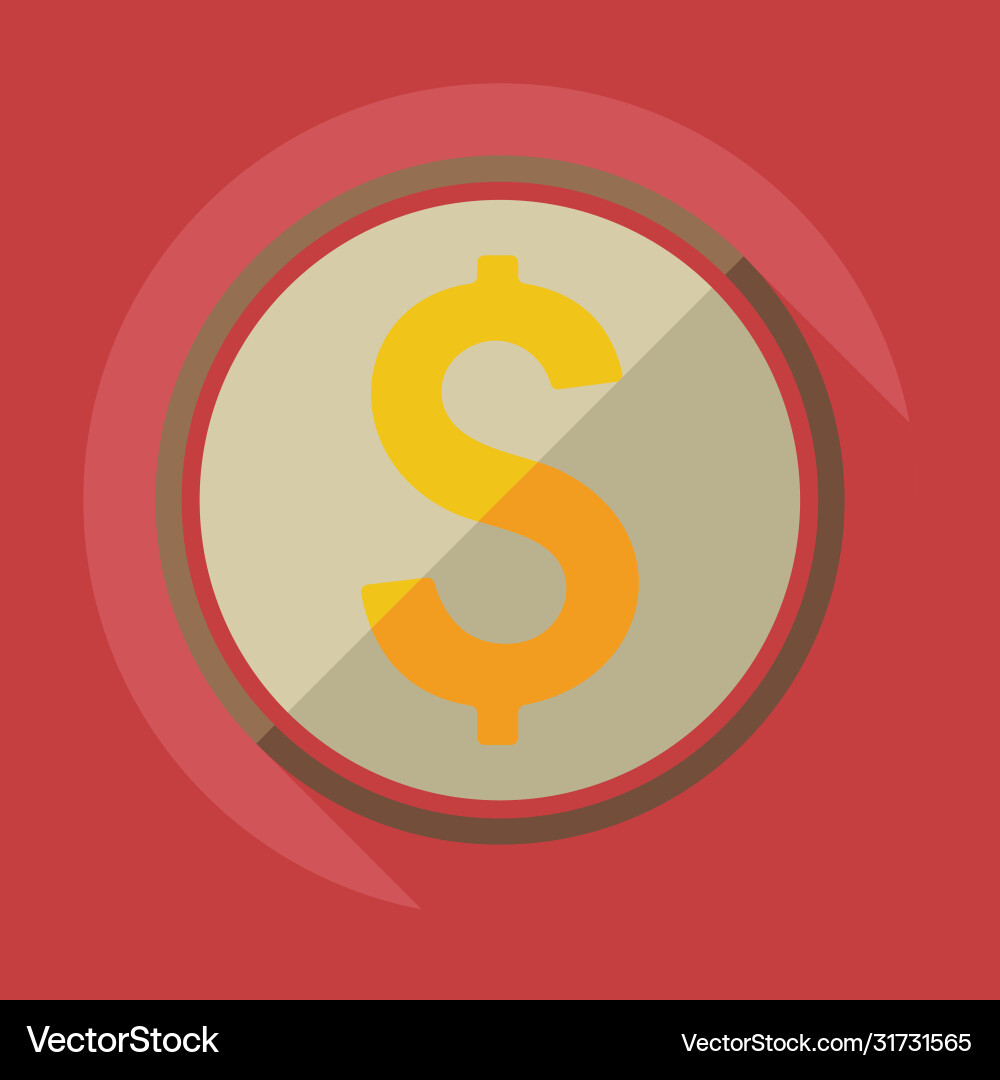 Flat modern design with shadow icons currency unit