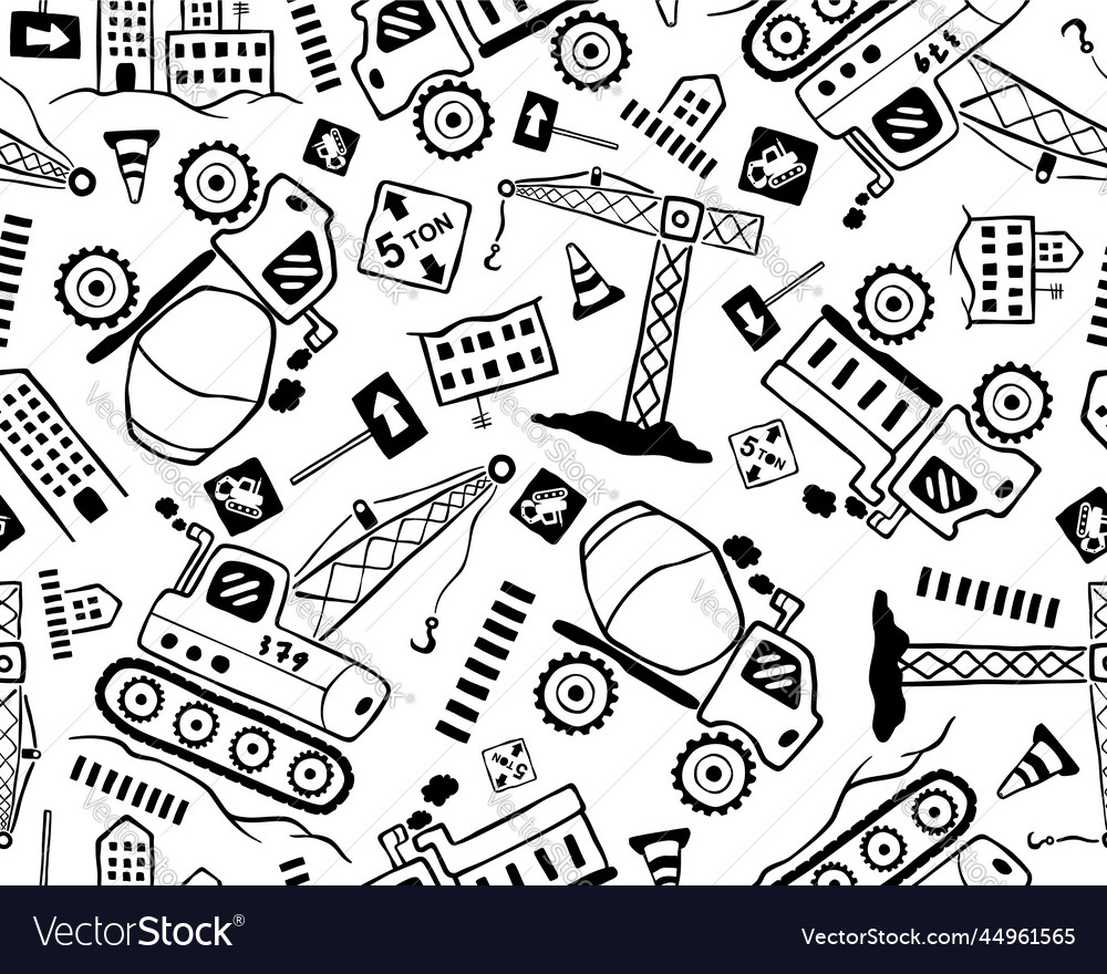 Hand drawn construction elements Royalty Free Vector Image