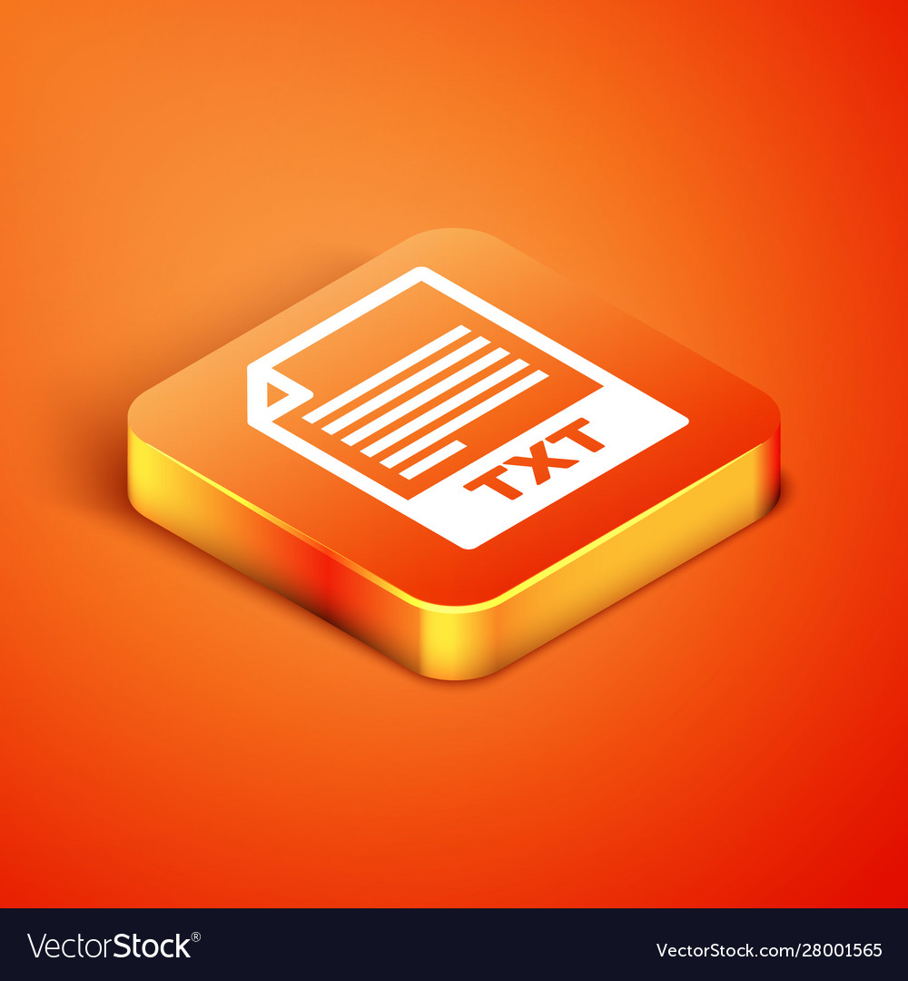Isometric txt file document download txt button Vector Image Isometric txt file document download txt button Vector Image