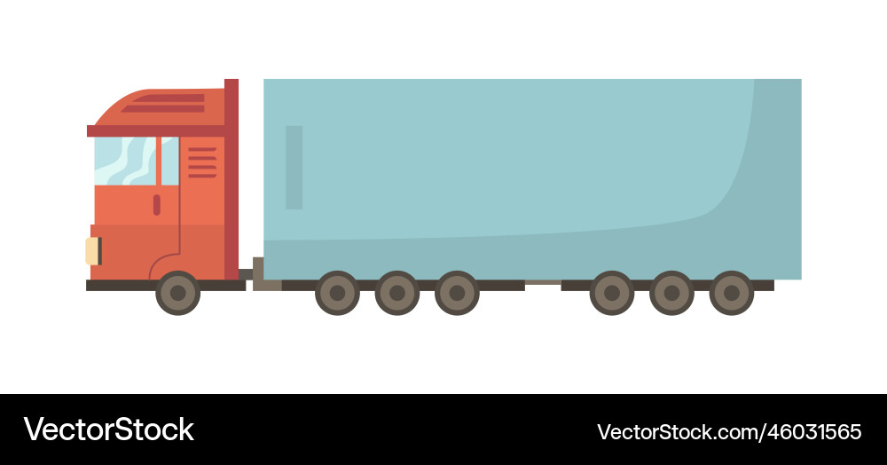 Lorry or trailer transportation vehicle Royalty Free Vector