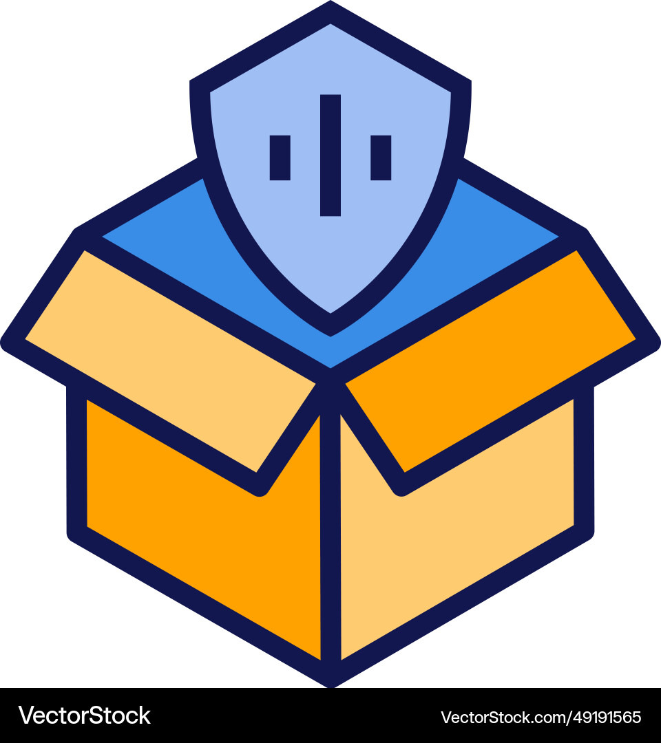 Parcel protection icon guaranteed delivery Vector Image