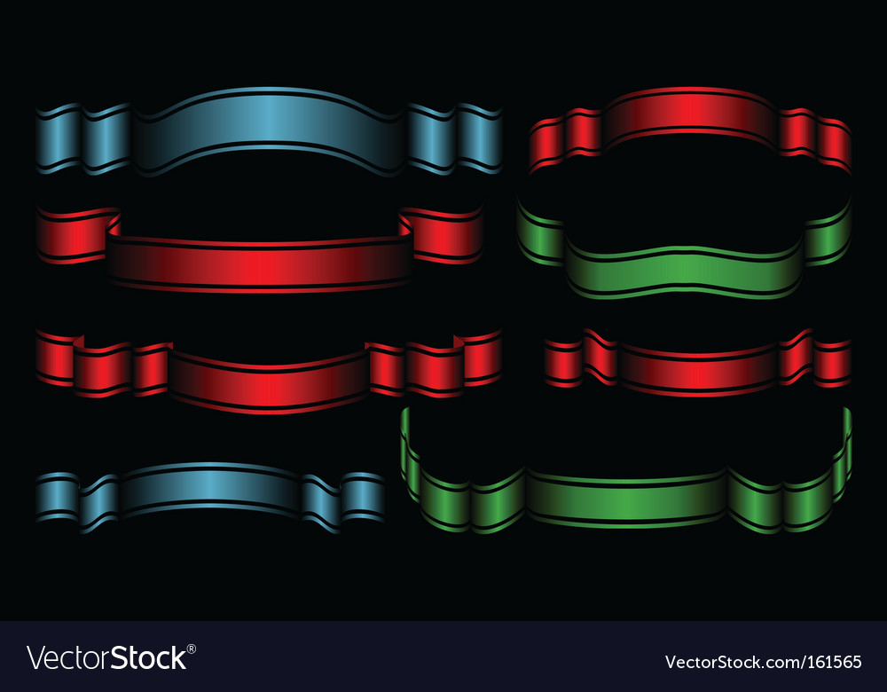 Ribbon set Royalty Free Vector Image - VectorStock