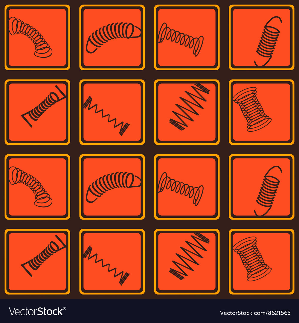 Seamless background with springs Royalty Free Vector Image