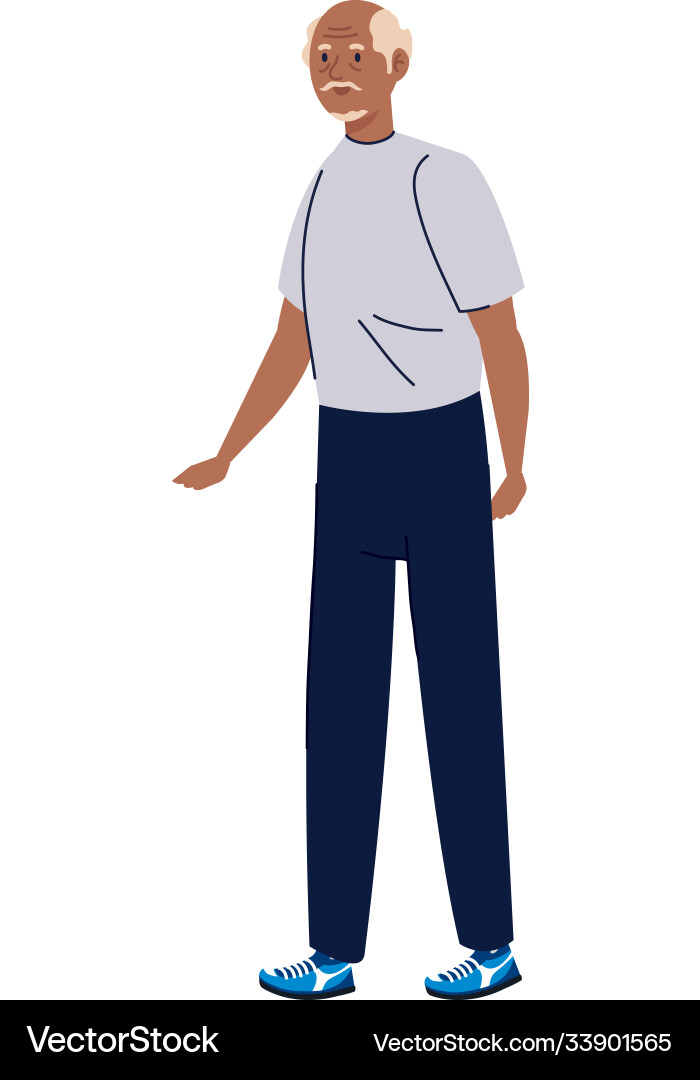 Senior man cartoon design Royalty Free Vector Image