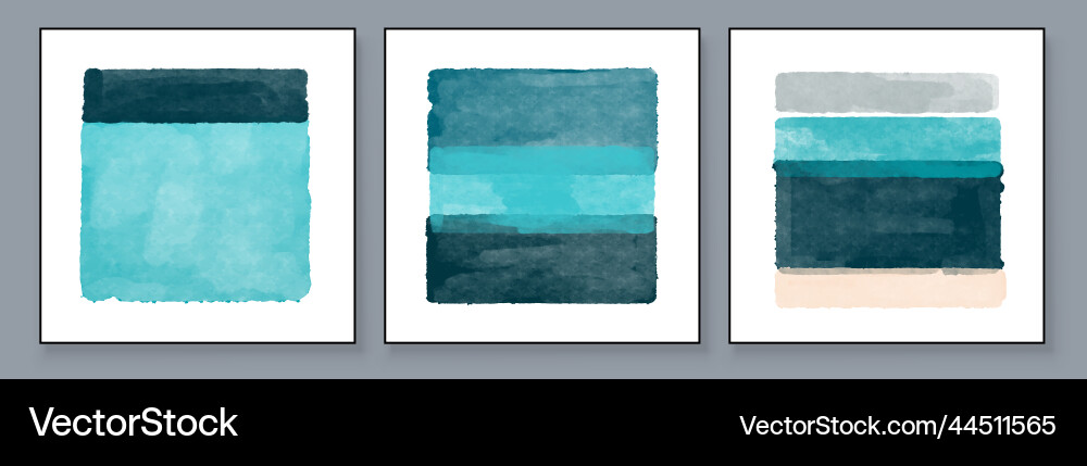 Set of abstract hand painted Royalty Free Vector Image