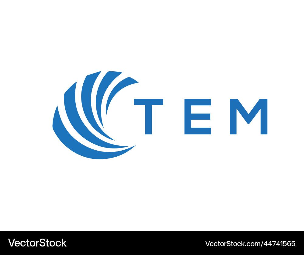 Tem letter logo design on white background Vector Image