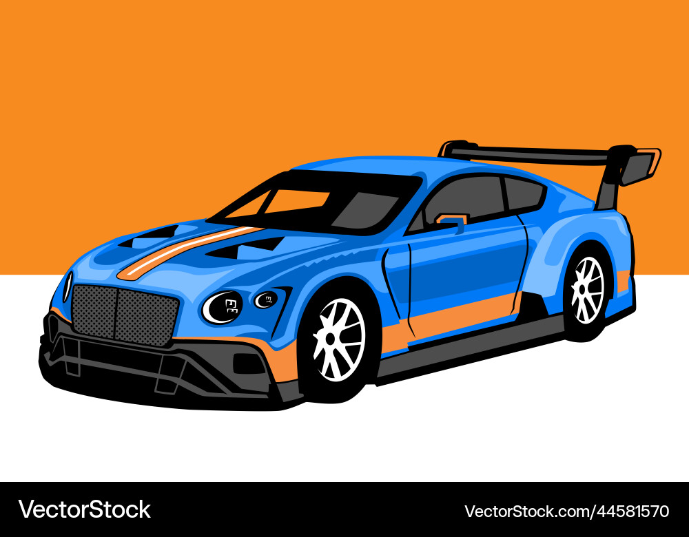 Automotive racing car Royalty Free Vector Image
