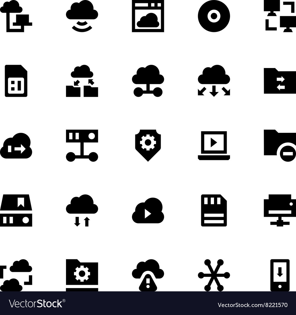 Data Storage Server And Transfer 7 Royalty Free Vector Image