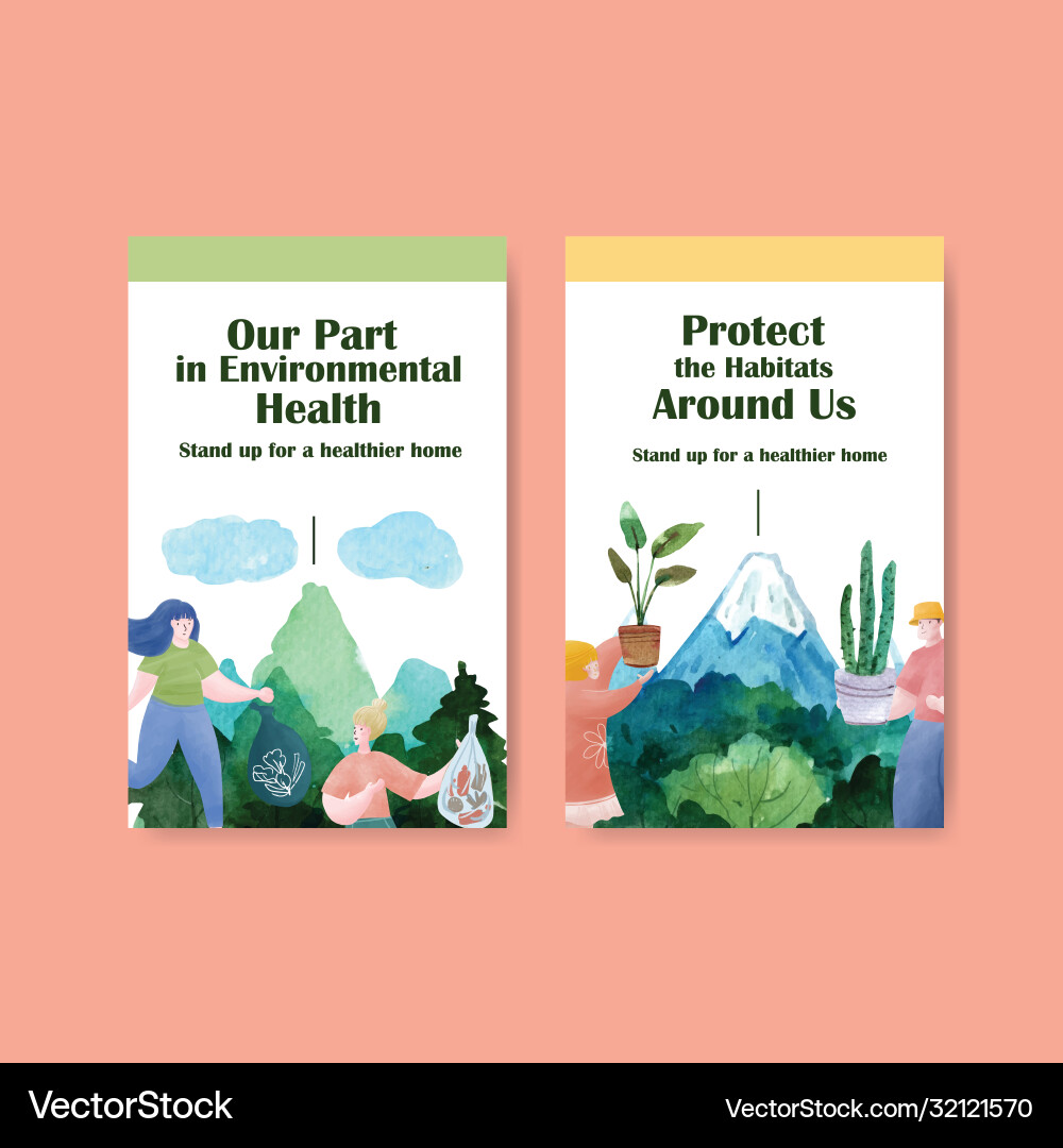 Ebook template design for world environment Vector Image