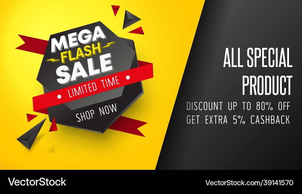 Flash big sale limited time background Royalty Free Vector