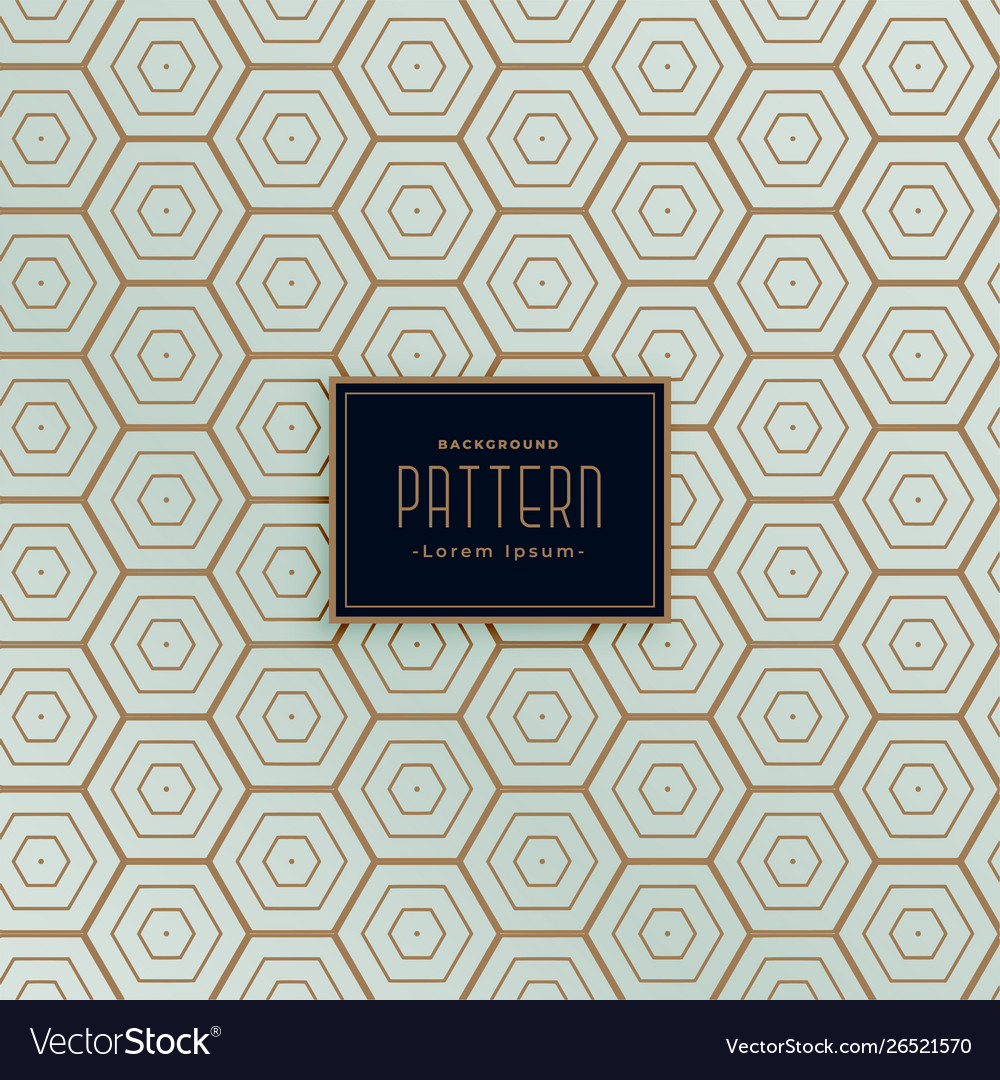 Hexagonal line pattern background design Vector Image