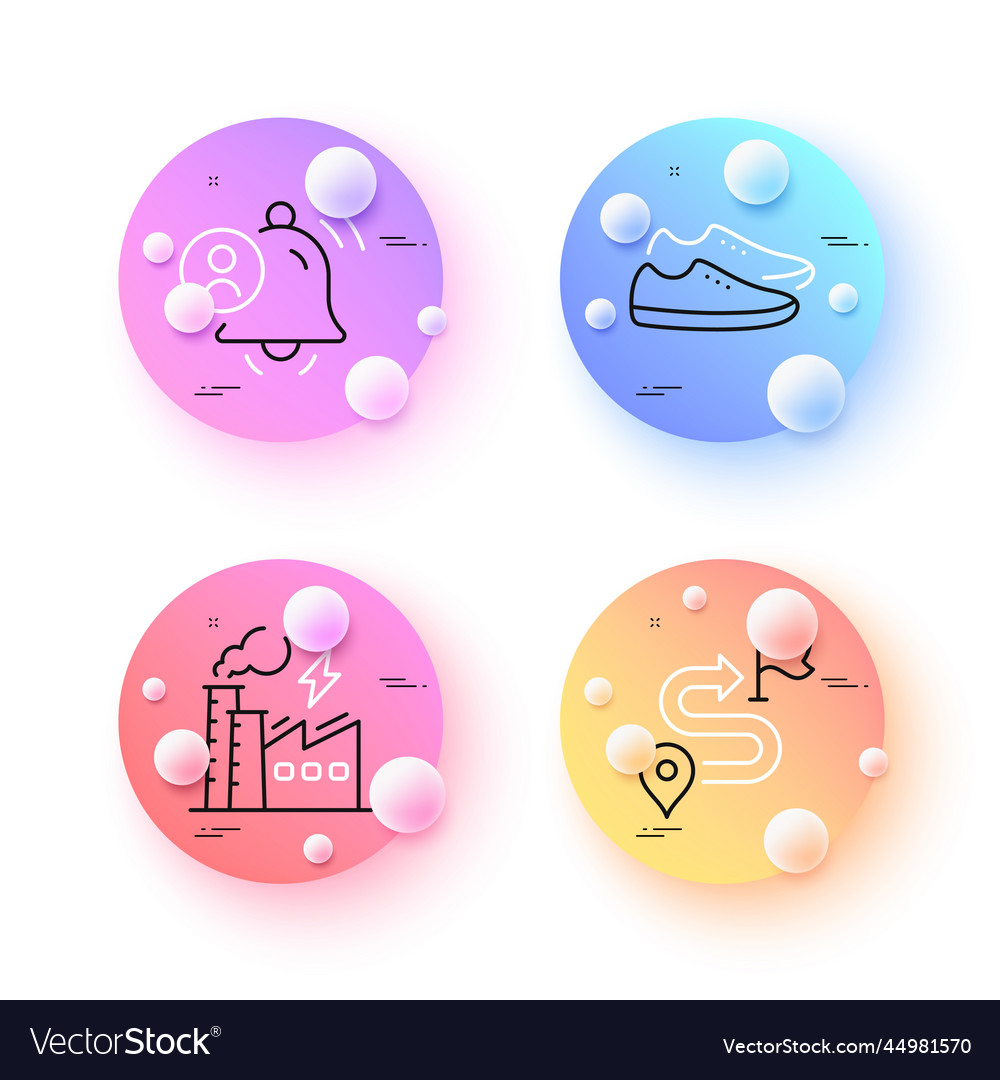 Journey user notification and shoes minimal line Vector Image