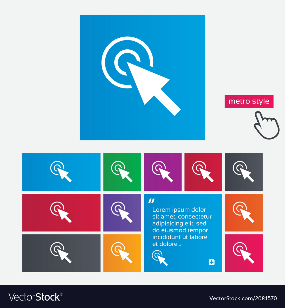 Mouse cursor sign icon pointer symbol Royalty Free Vector