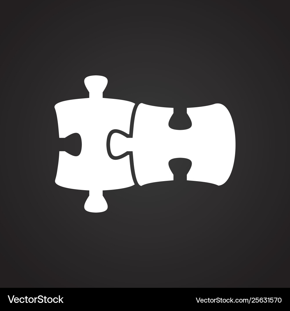 Puzzle icon on background for graphic and web Vector Image