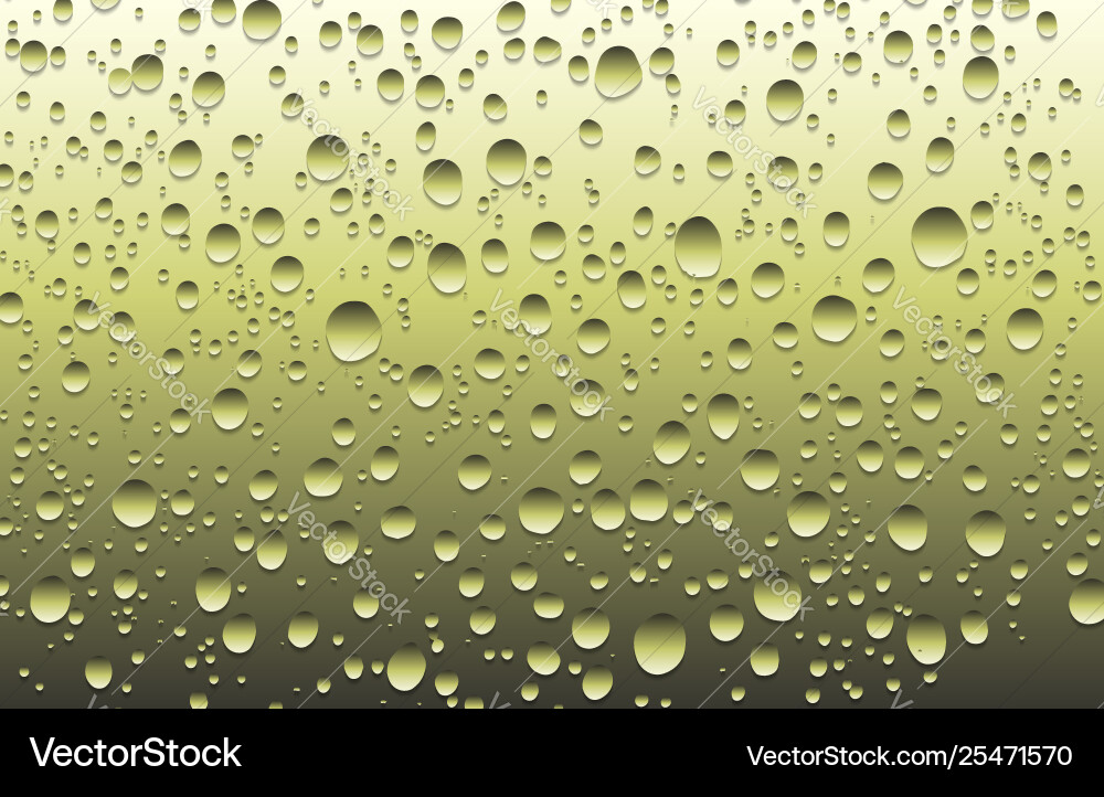 Realistic water drops on a plain glass Royalty Free Vector