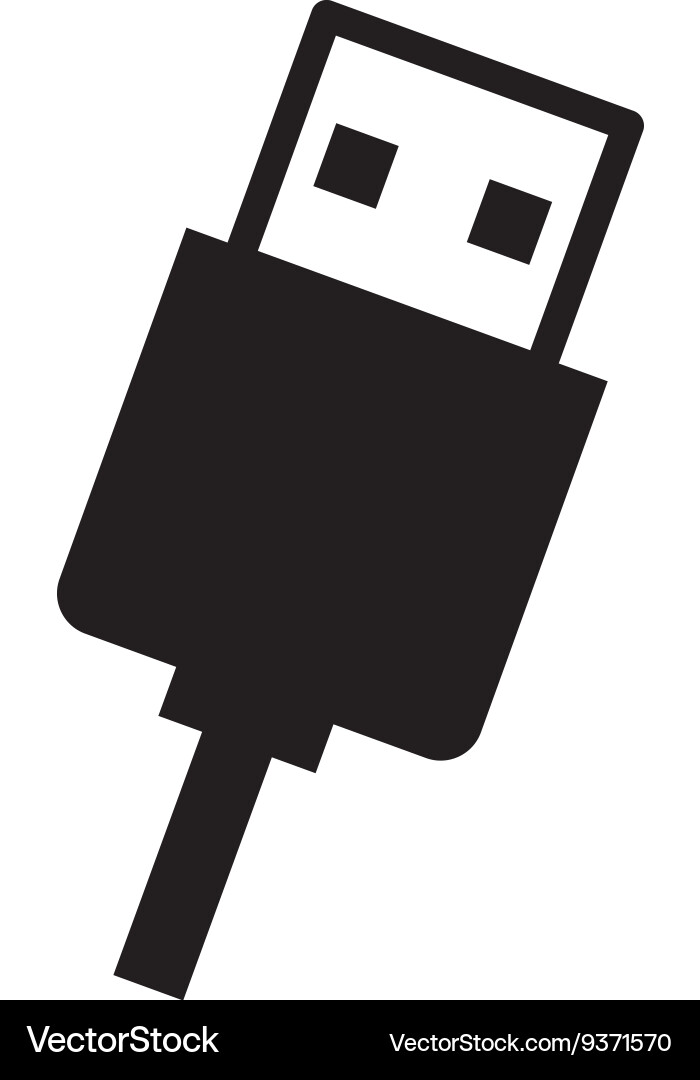 Usb connection isolated icon design Royalty Free Vector