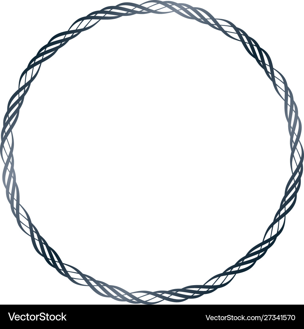 Vintage round frame created with curves and wavy Vector Image