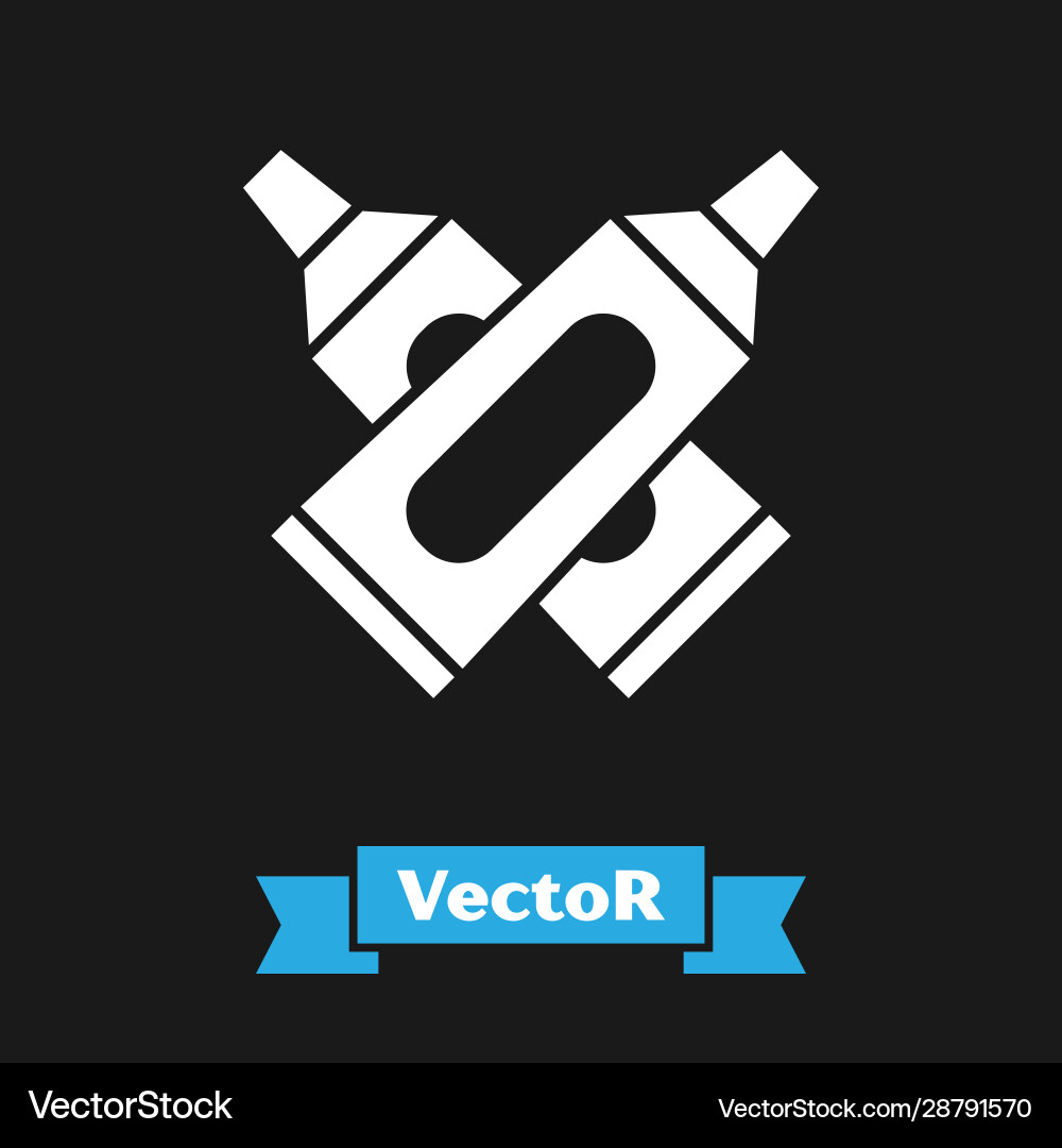 White crossed tube toothpaste icon isolated Vector Image