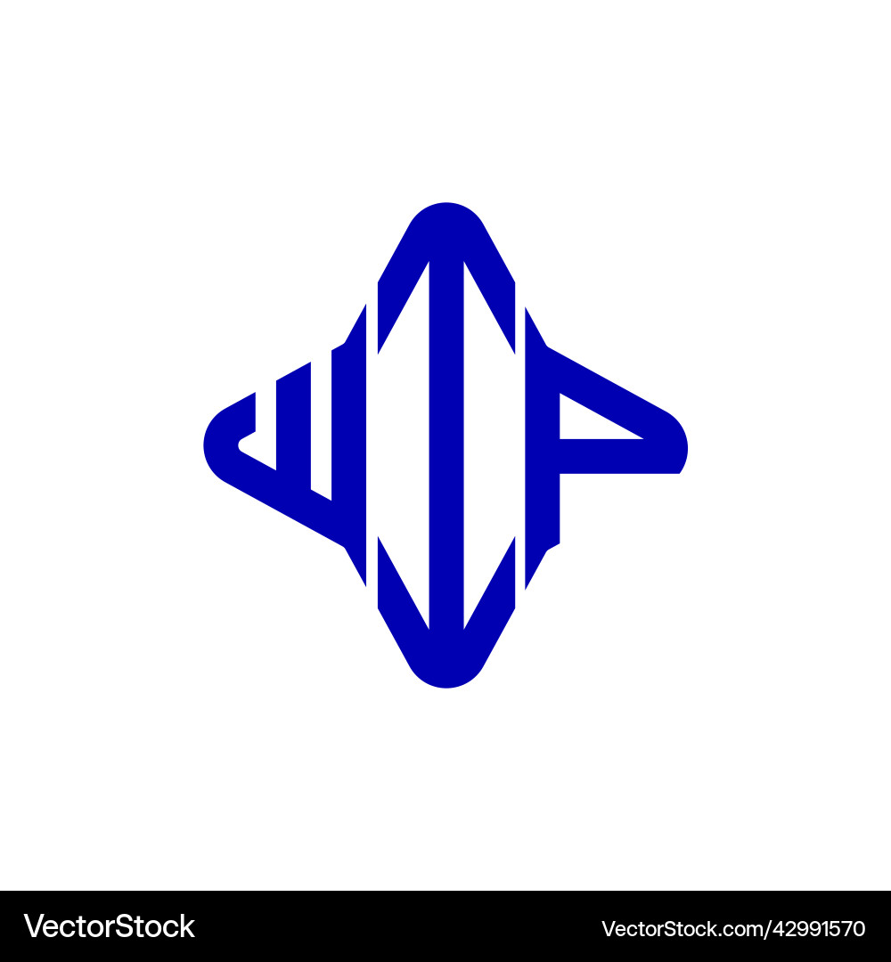 Wip letter logo creative design with graphic Vector Image