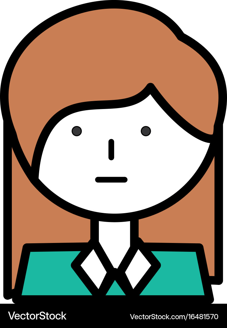 Woman profile cartoon Royalty Free Vector Image