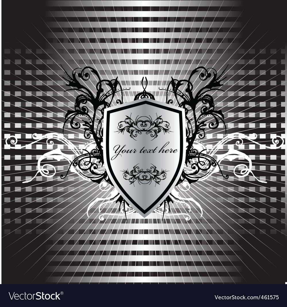 Decorative shield Royalty Free Vector Image - VectorStock