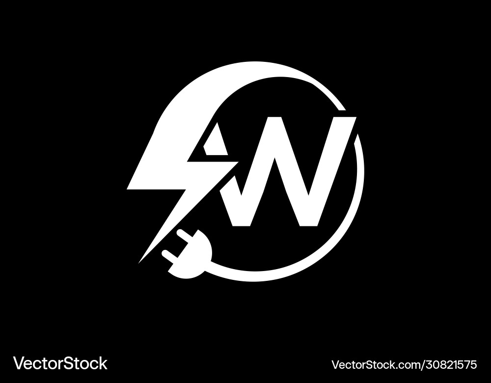Electric logo and icon design templatelightning Vector Image