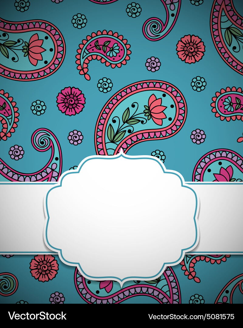 Frame in the indian style Royalty Free Vector Image