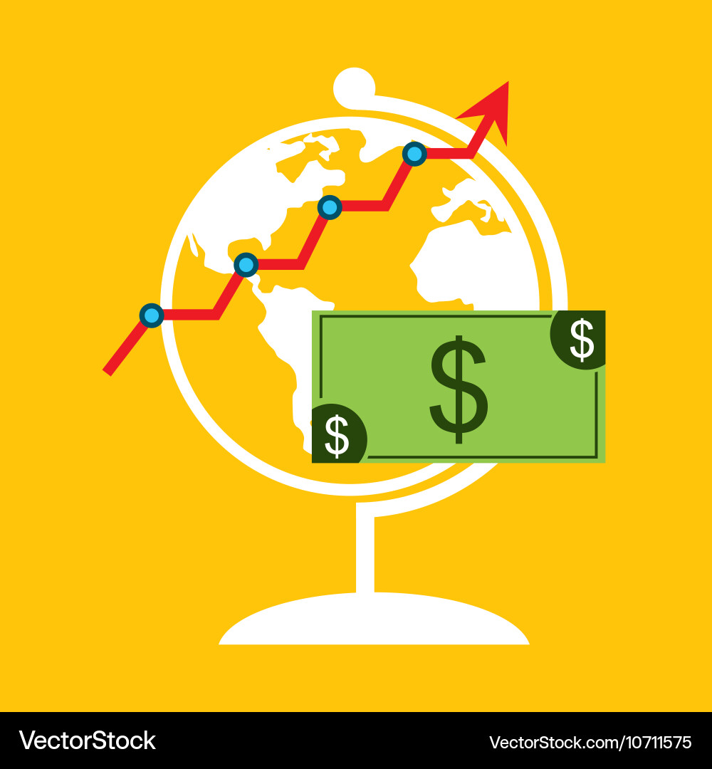 Global economy planet concept Royalty Free Vector Image