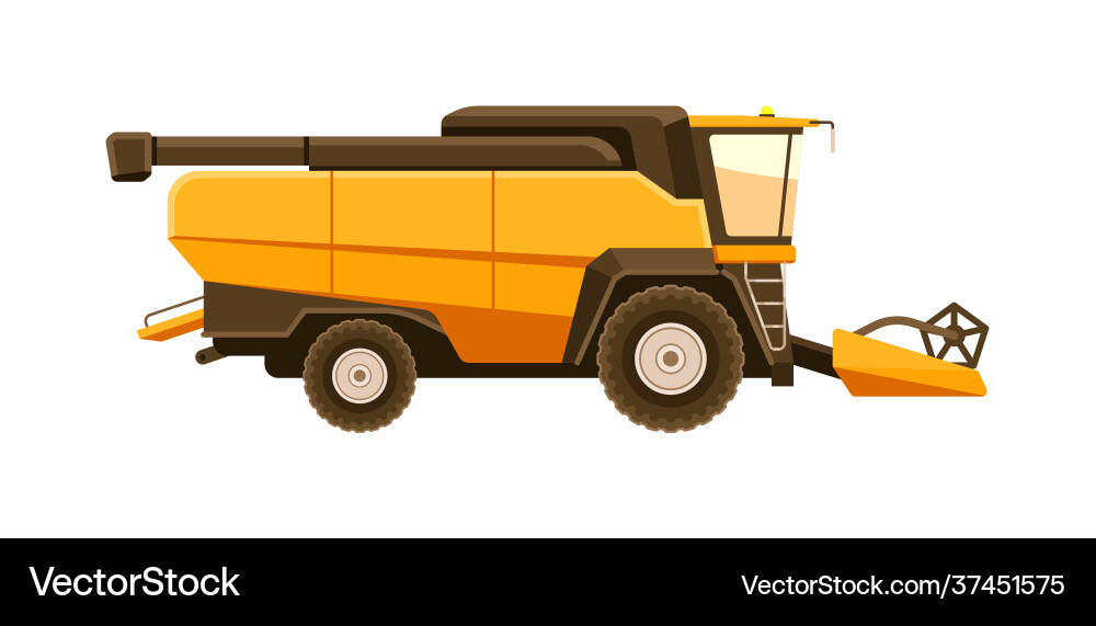Harvester or combine isolated on white background Vector Image