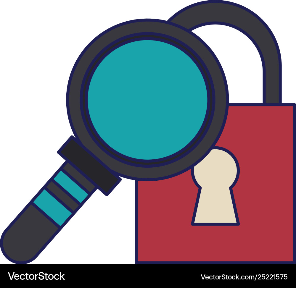 Magnifying glass cartoon Royalty Free Vector Image