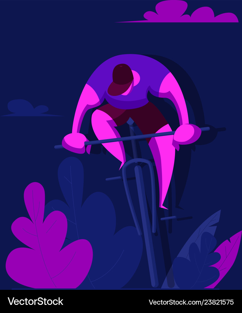 Man rides a bike Royalty Free Vector Image - VectorStock