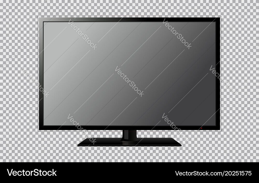 Modern tv with blank screen isolated on Royalty Free Vector