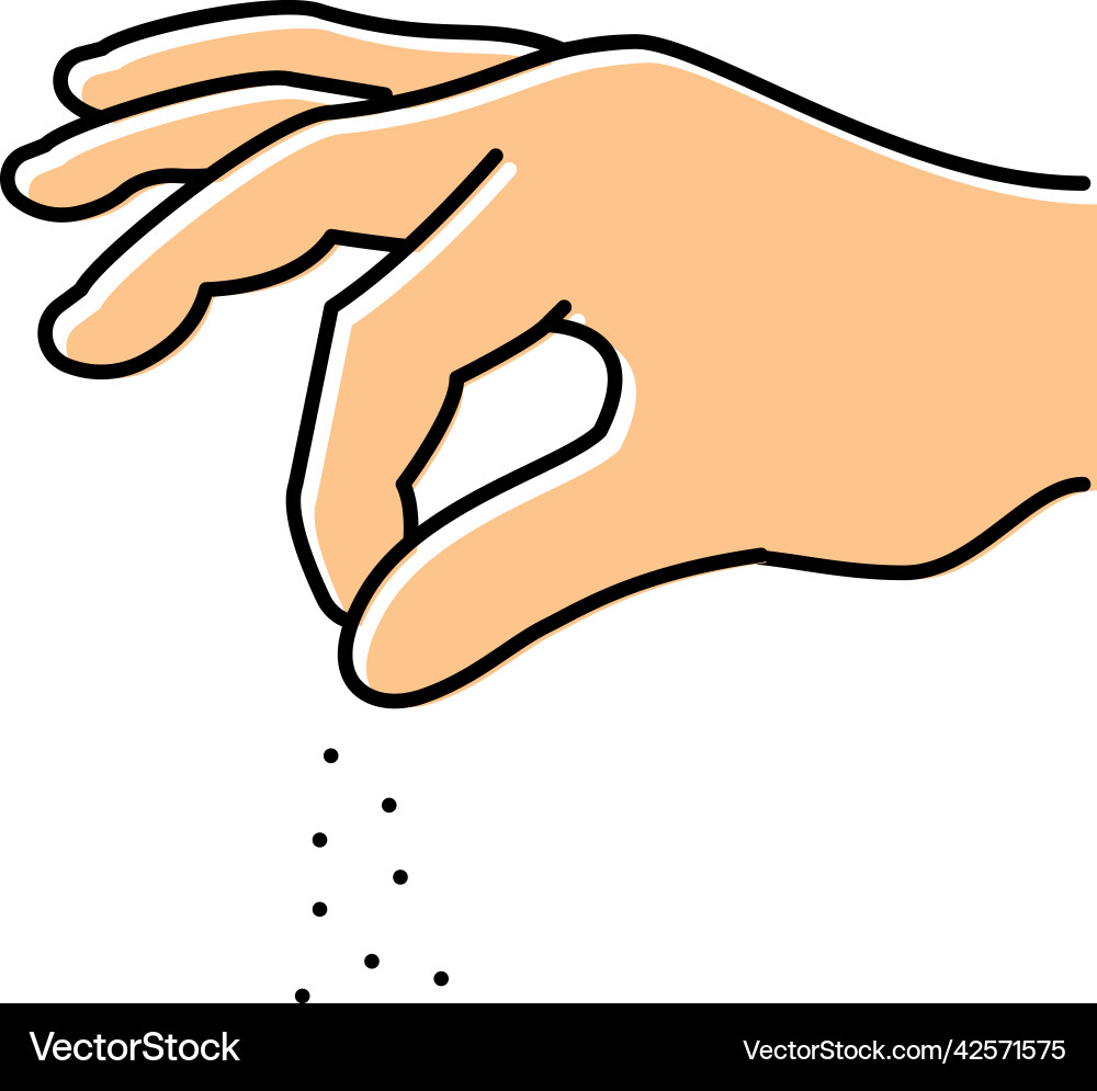 Pinch spice color icon Royalty Free Vector Image