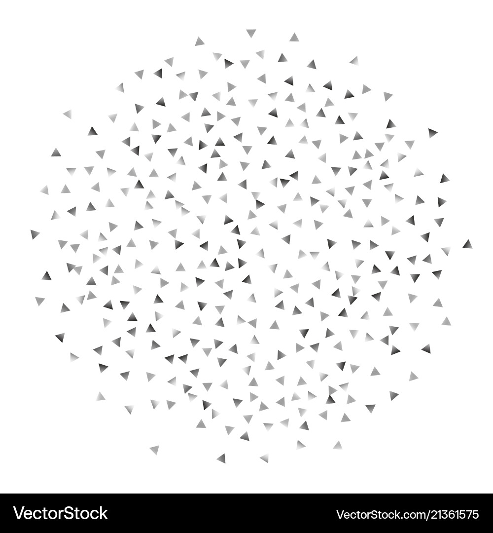 Silver confetti triangle on a white background Vector Image