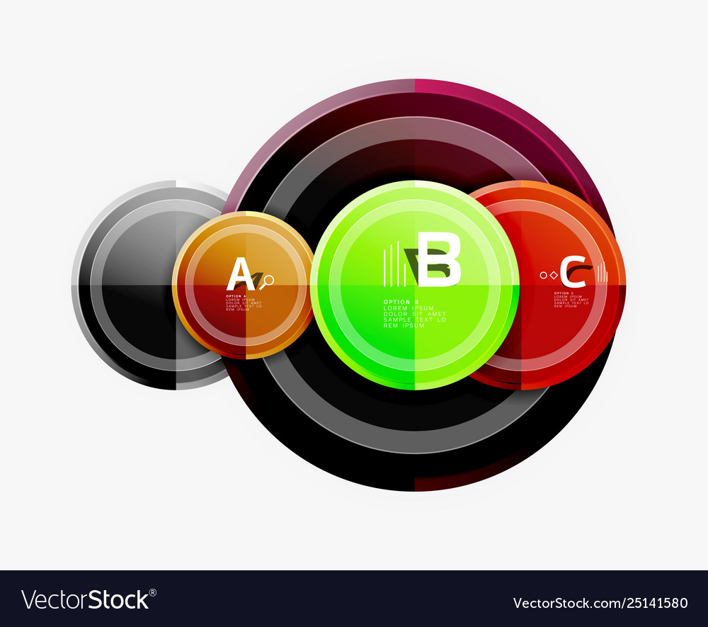 Circular pattern abstract circles composition Vector Image