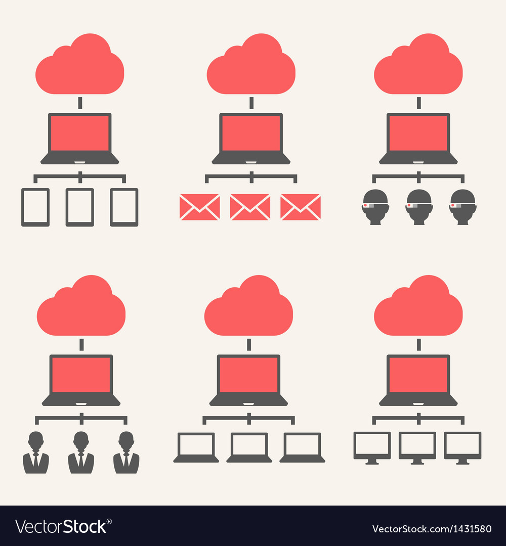 Cloud service Royalty Free Vector Image - VectorStock