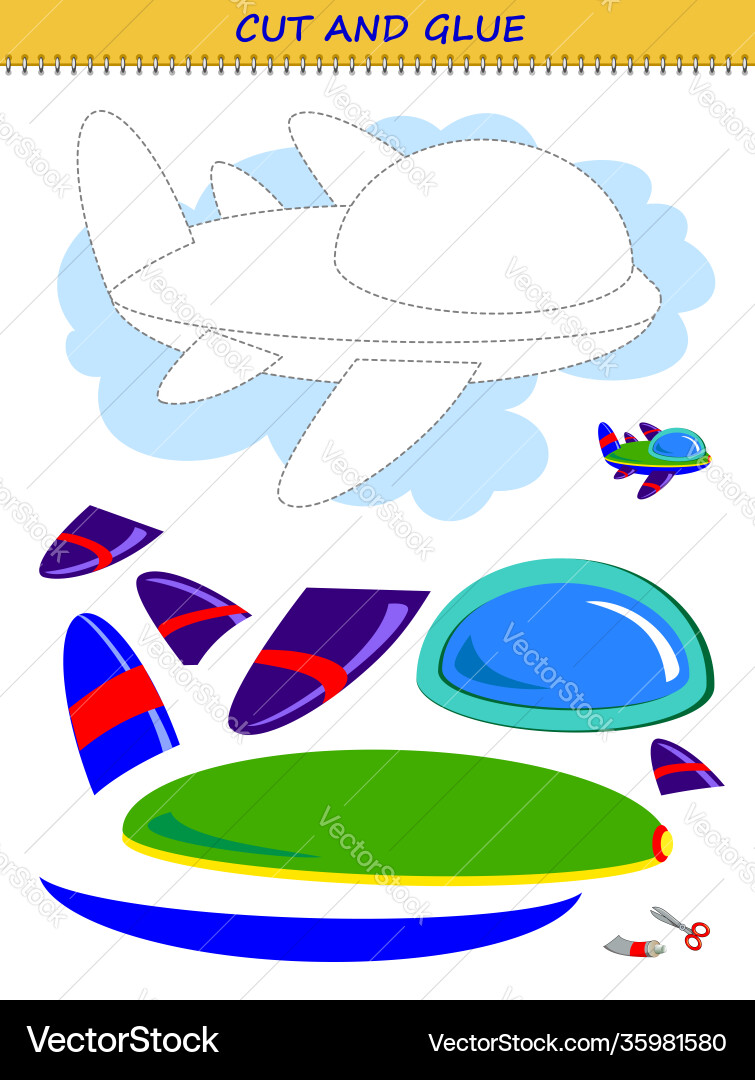 Educational page for little children printable Vector Image