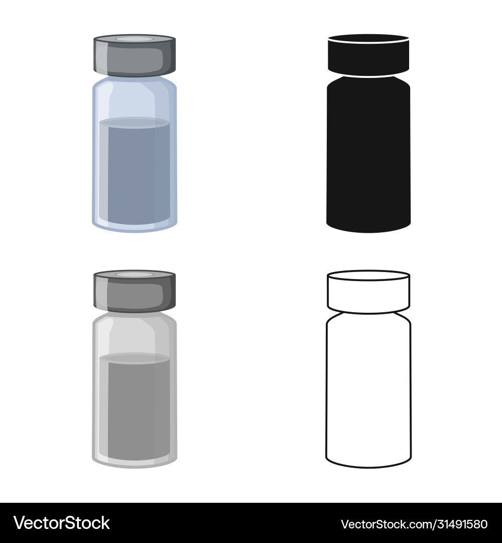 Isolated object vial and bottle symbol graphic Vector Image
