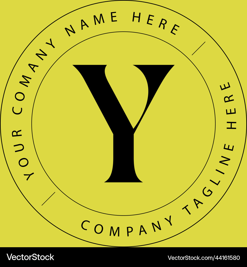Modern brand monogram initial letter y logo design