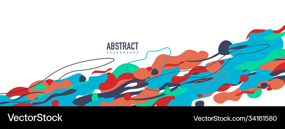 Trendy liquid style shapes abstract design Vector Image