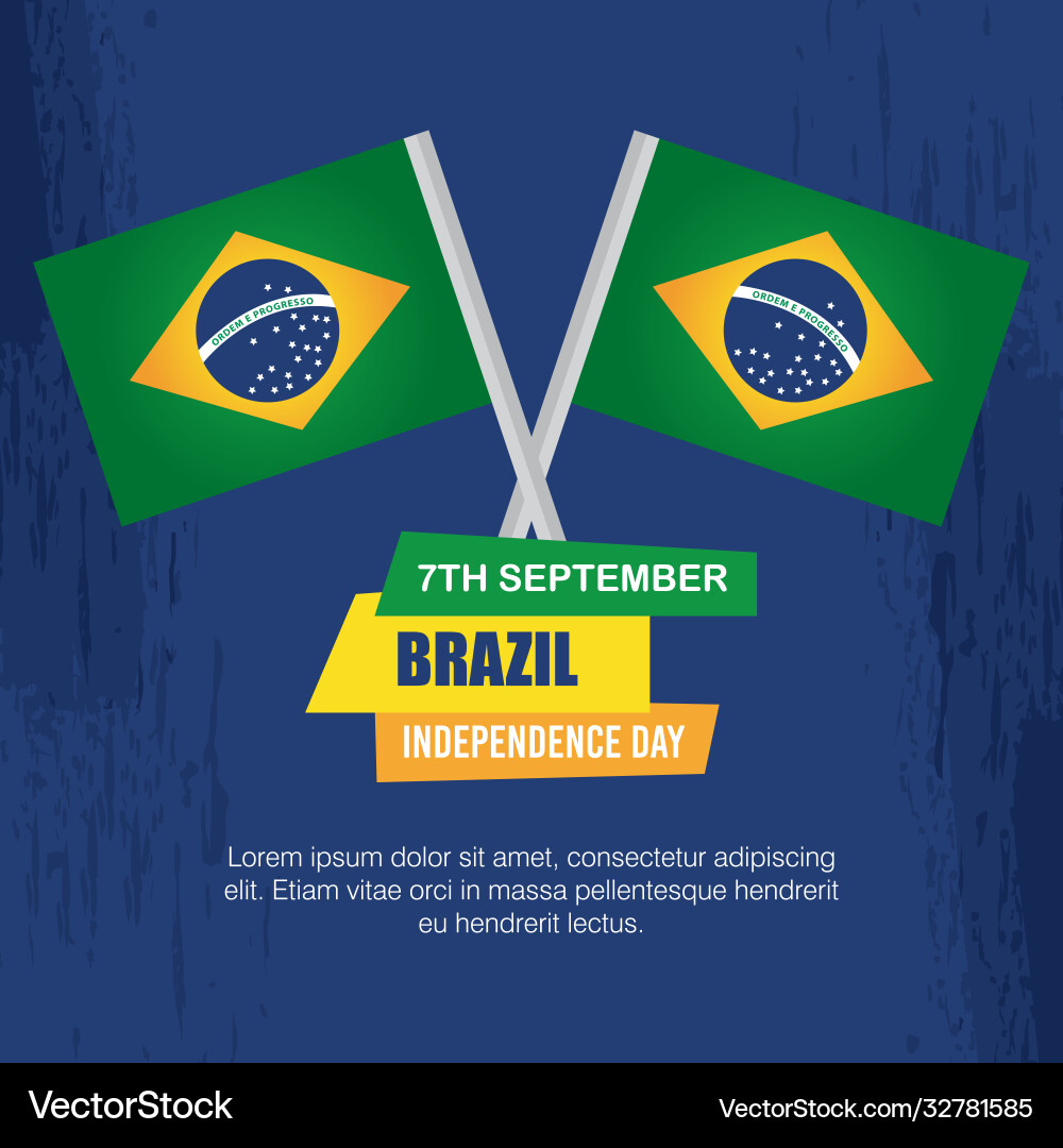 7 september banner celebration brazil Royalty Free Vector