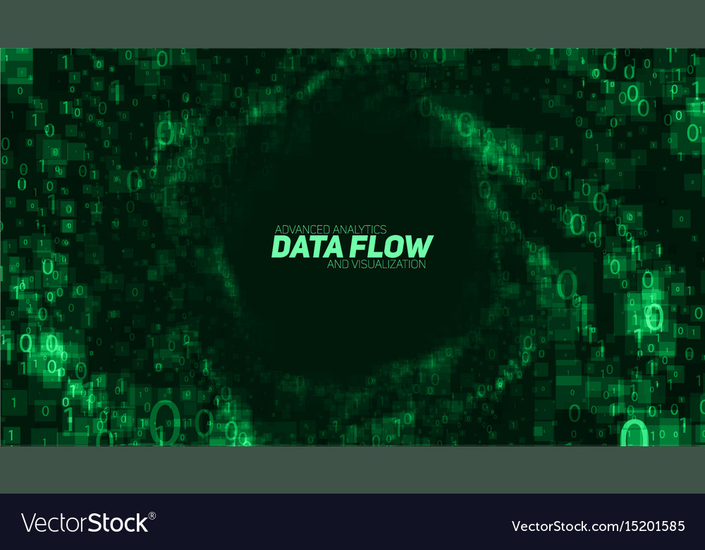 Abstract big data visualization green Royalty Free Vector