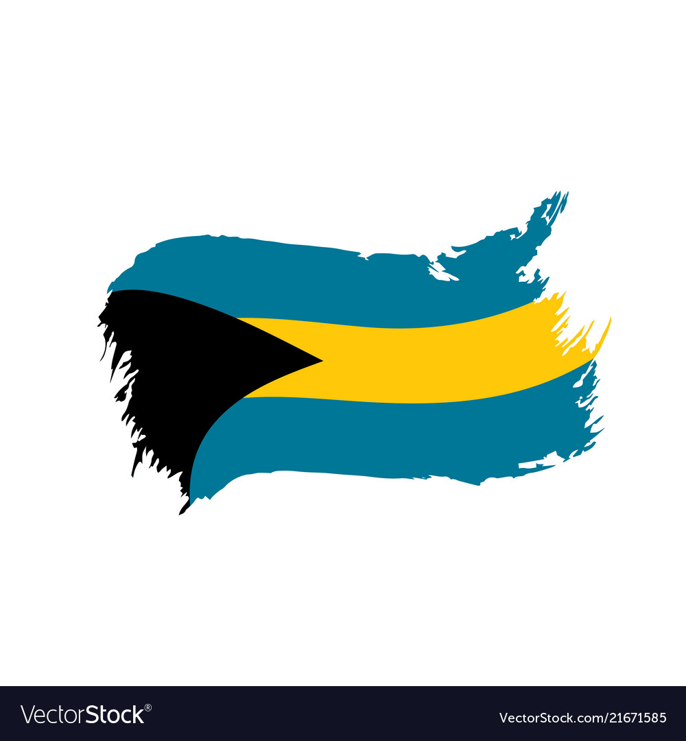 Bahamas flag Royalty Free Vector Image - VectorStock
