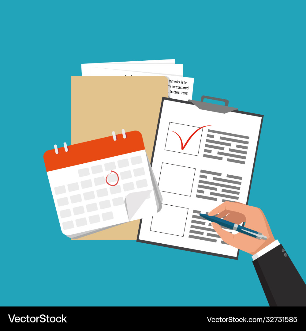 Business service concept contract terms Royalty Free Vector