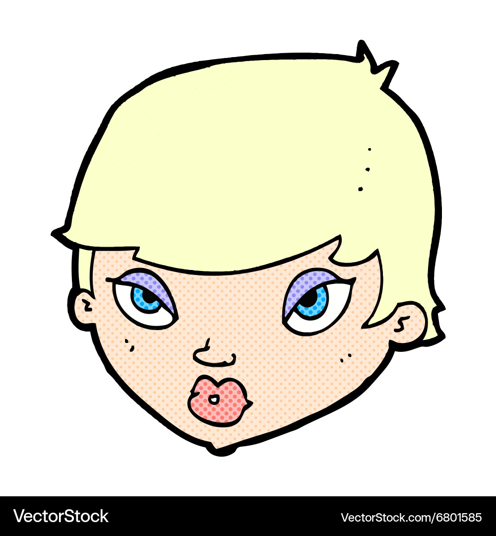 Comic cartoon unimpressed woman Royalty Free Vector Image